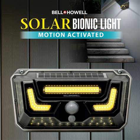 Bellhowell Solar Bionic Wall Light Solar Light For Outdoors With Moti