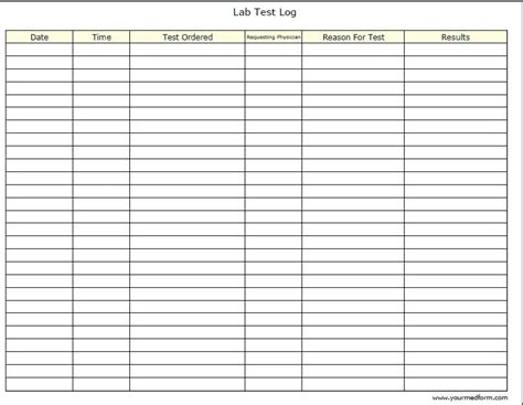 Dental Lab Case Log Sheet Template