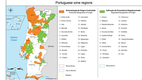 Portugal Map Of Vineyards Wine Regions