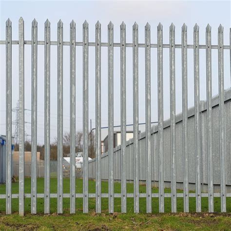 Steel Palisade Fencing Panel 1 8m High 2mm W Triple Point Galvanised 2