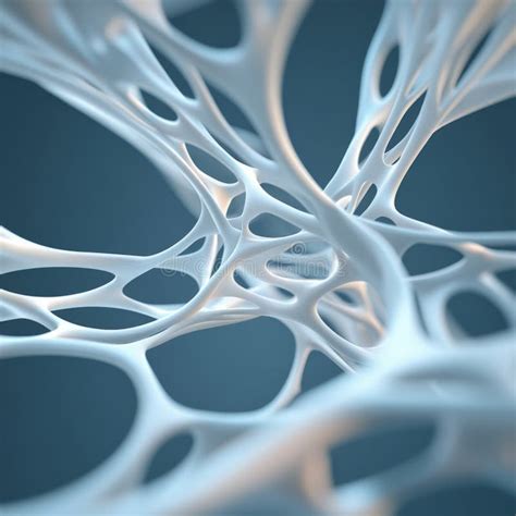 Futuristic Organic Lattice Structure Interconnected Hollow Cells