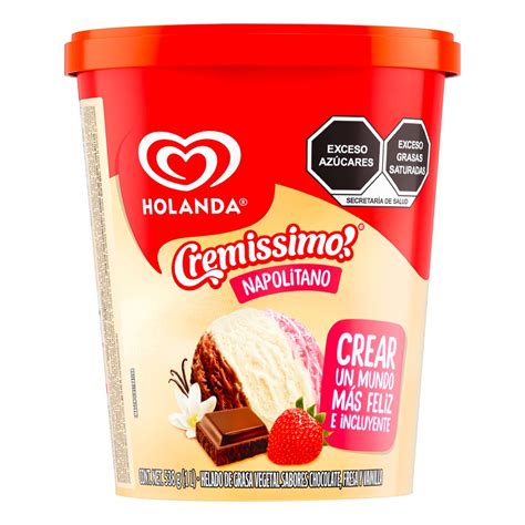 Helado Holanda Sabor Napolitano 1l