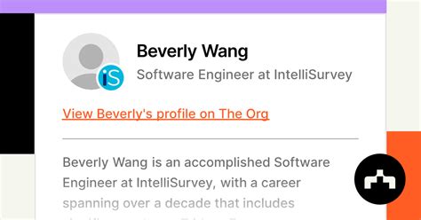 Beverly Wang Software Engineer At Intellisurvey The Org