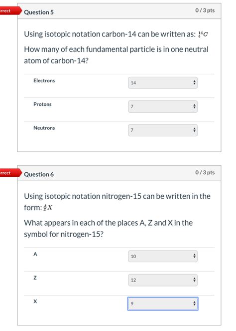 Solved Rrect Question 5 03 Pts Using Isotopic Notation