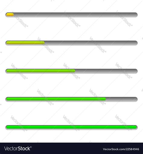 Progress Bar Level Indicator User Interface Vector Image