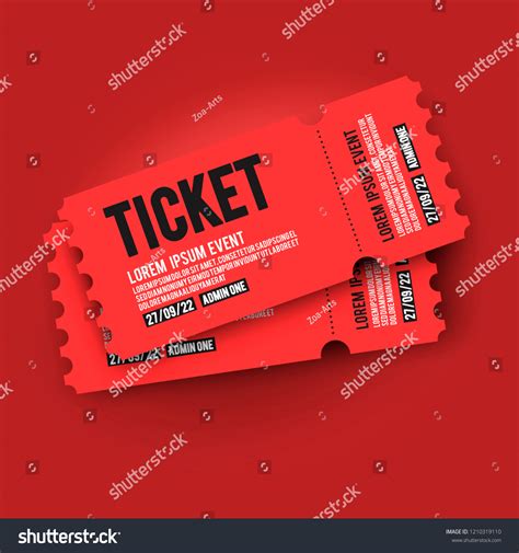 Vector Illustration Red Vip Entry Pass Stock Vector Royalty Free