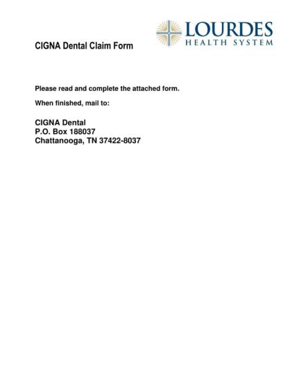 14 Cigna Claim Form Dental Free To Edit Download And Print Cocodoc