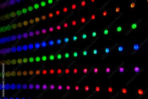 Colourful Rgb Led Lights On Black Background Led Matrix With Ws2812b