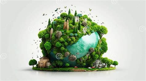 Interconnectedness A Depiction Of Life On Earth Stock Illustration