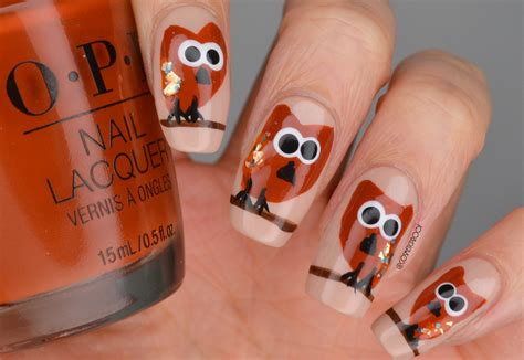 Nails Autumn Owl Nail Art Cbbxmanimonday Cosmetic Proof
