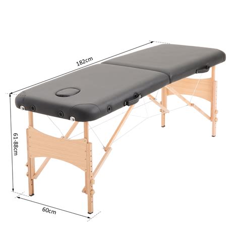 Light Weight Portable Massage Table Beauty Therapy Couch Bed 2 Section