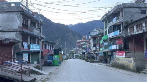 Early Morning In Dhunche Bazaar Rasuwa Nepal Youtube