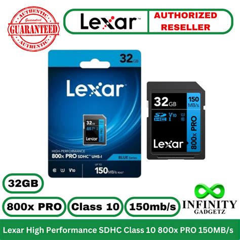 Lexar High Performance 32gb Sdhc 800xpro Uhs I Sd Card 800x 150mbs