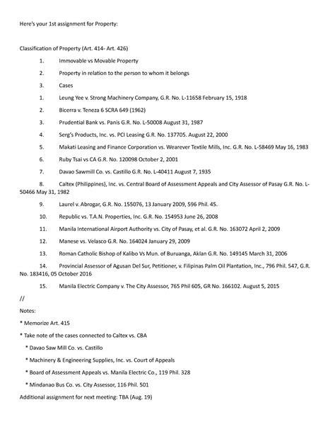 assignment prop 1 notes here s your 1st assignment for property