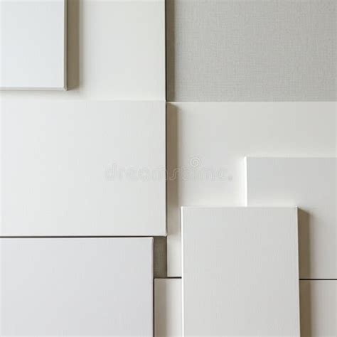 Geometric Arrangement Of White Rectangular Panels Creates A Modern