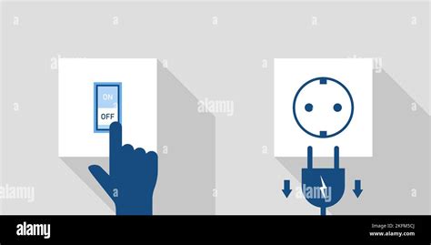Saving Energy Hand Turning Off The Lights Electric Switch Wall