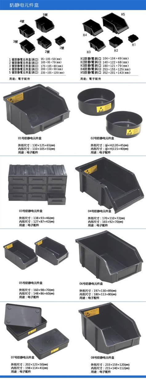 Permanently Conductive Esd Storage Box Esd Component Box Has Open