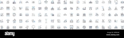 Intelligent Garden Line Icons Collection Automation Sustainability Efficiency Connectivity