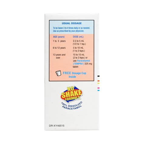 Tempra Tempra Forte Orange Syrup 250mg 60ml Watsons Philippines