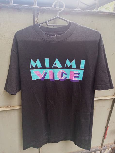 Vintage Miami Vice Mens Fashion Tops And Sets Tshirts And Polo Shirts
