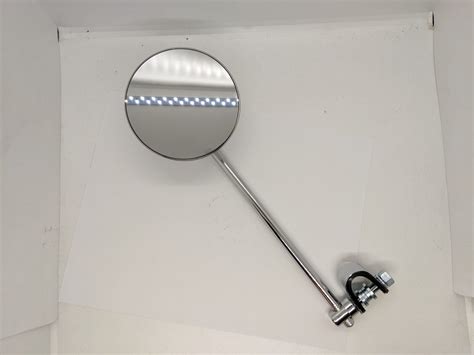 Mp10 06810t 4″ Round Chrome Mirror Clamp On 10″ Stem Morries Place