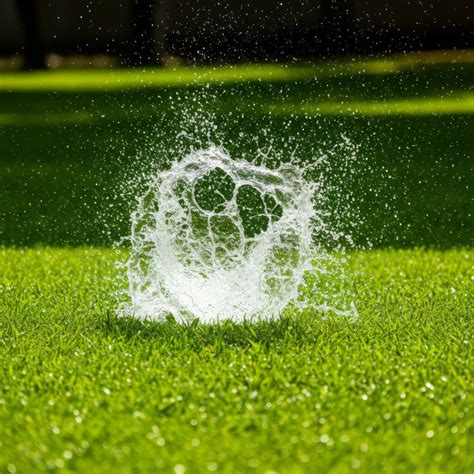 Water Splash On Lush Green Grass Stock Illustration Illustration Of