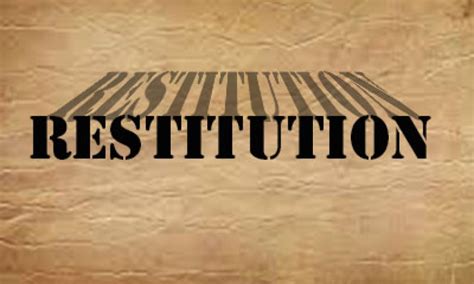 Restitution Shalom Adventure Magazine