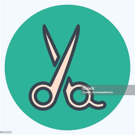 Gunting Ikon Gaya Pasangan Warna Ilustrasi Stok Unduh Gambar Sekarang