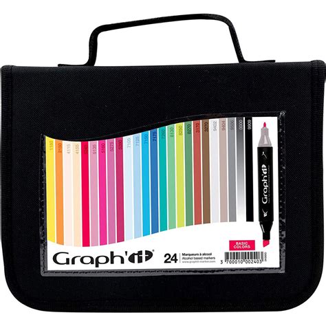 Set Carioci Graphit Marker 24 Basic Colorit