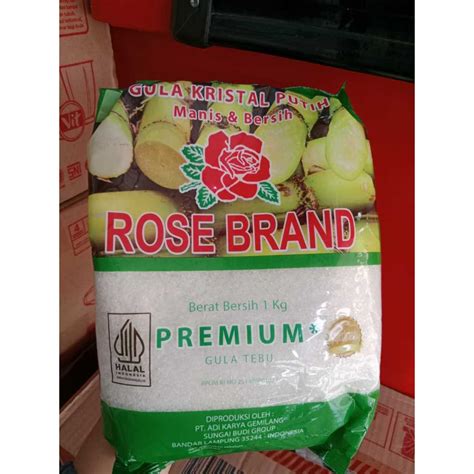 Jual Gula Pasir Putih Rose Brand Gula Kristal Putih Gula Tebu Premium Ukuran 1kg Shopee