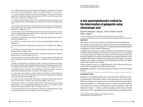 Pdf A New Spectrophotometric Method For The Determination Of