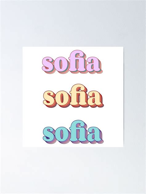 Sofia Word Art Poster For Sale By Arexus Redbubble