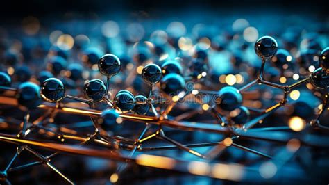Nanotechnology Structure With Spherical Molecules On A Hexagonal Grid