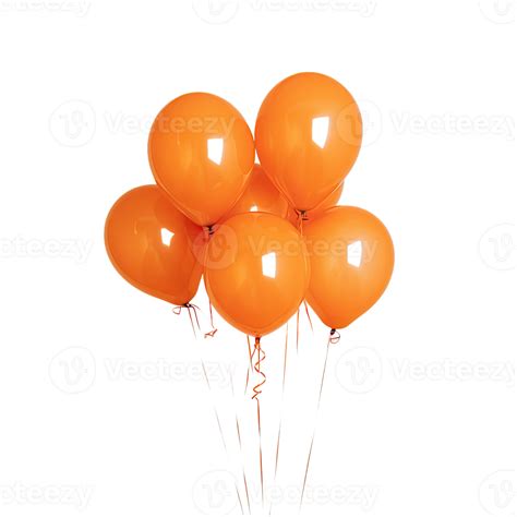 Orange Colored Balloons Without Background 44786981 Png