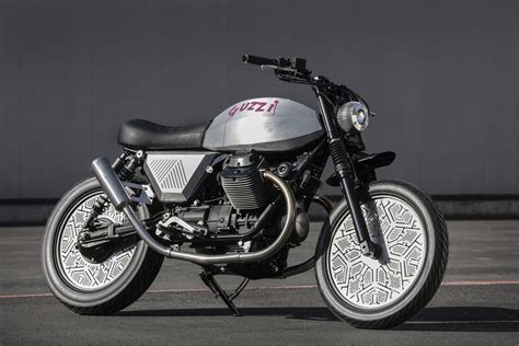 This Custom Moto Guzzi Motorcycle Rolls On Hypnotizing Laser Cut