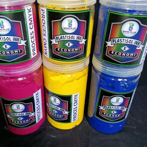 Jual Paket Meriah Tinta Sablon Plastisol Proces Cmyk 500 Gr Shopee Indonesia