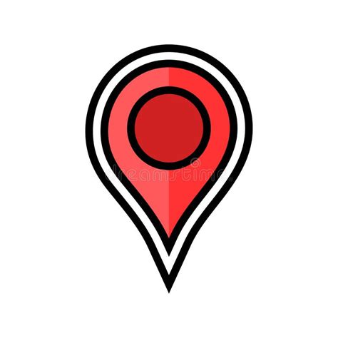 Red Pointer Map Location Isometric Icon Vector Illustration Stock Vector - Illustration of ...