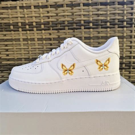Happy Creative Air Force 1 Goldene Schmetterlinge Custom Sneaker