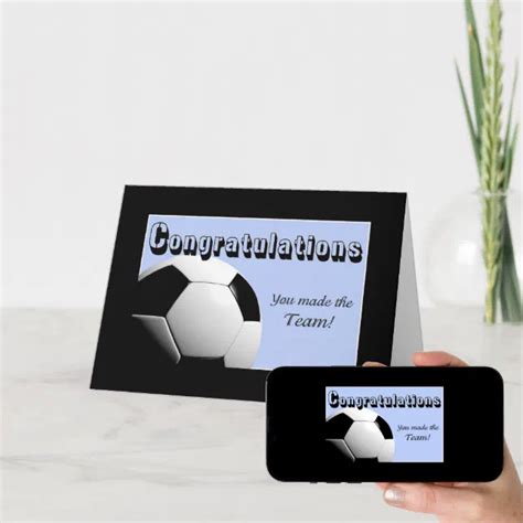 Blue Congratulations You Made The Team Card Zazzle