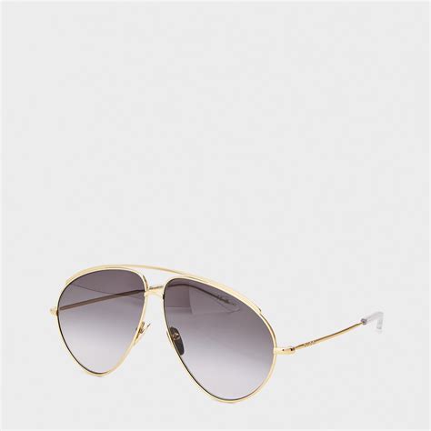 Gucci Womens Aviator Sunglasses Women Goldgrey Flannels