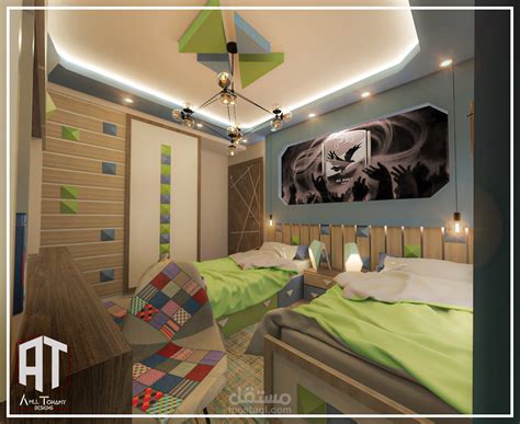 تصميم داخلي لغرفة نوم لشباب مستقل