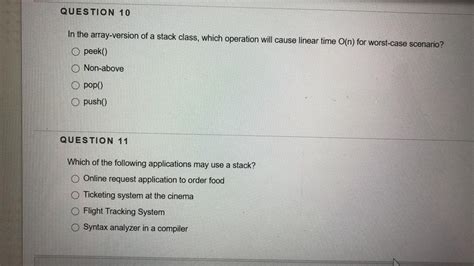 Solved Question 10 In The Array Version Of A Stack Class