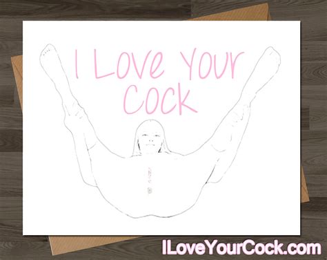 I Love Your Cock Spread Eagle Naughty Greeting Card Porn Pictures