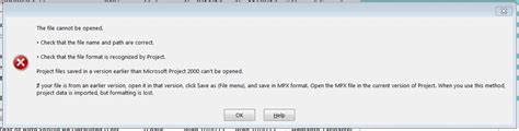 Project 2016 File Corruption On Save Error Microsoft Qanda
