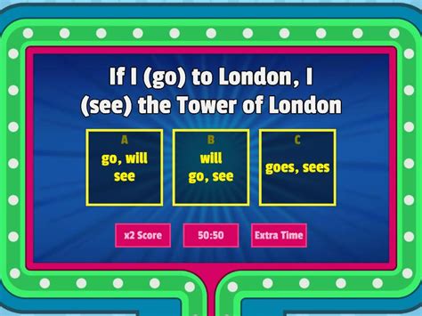 First Conditional Gameshow Quiz First Conditional Gameshow Quiz