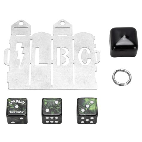 Dice Holder Keychain Kit With Black Lowbrow Dice Lowbrow Customs