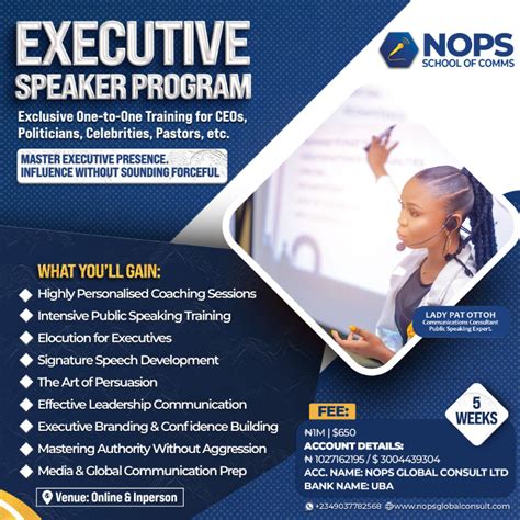 Executive Speaker Program Nops Global Consult