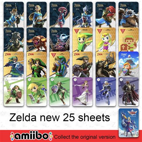 Buy 25 Pack Zelda Series Amiibo Cards Botw Link Nfc Compatible Wii U