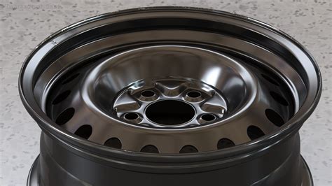 Steel Car Rim Black 3d Model 24 3ds Blend C4d Fbx Max Ma Lxo