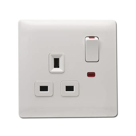 1 Gang Uk 13a Socket With Neon British Standard Wall Socket China